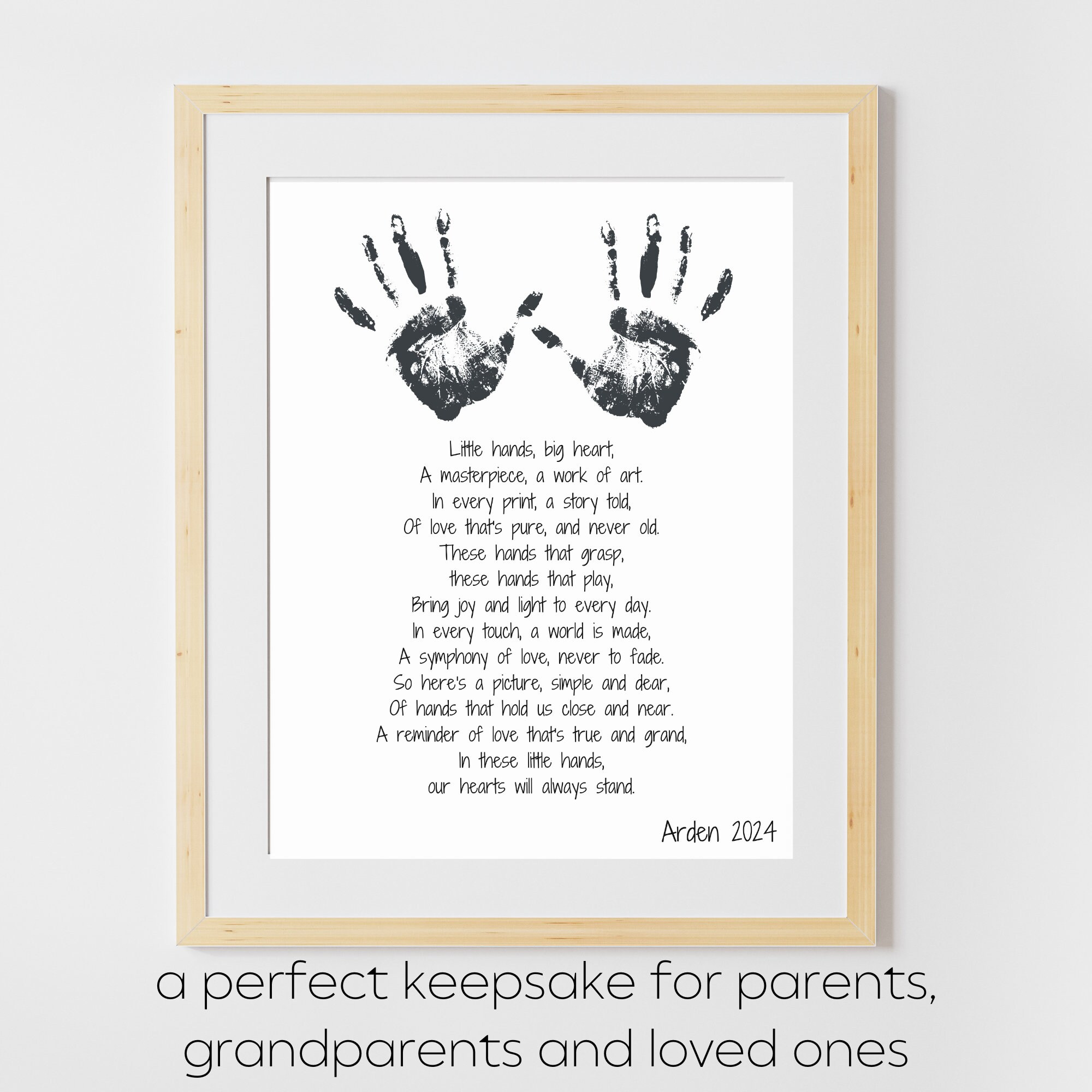 Personalized Handprint Craft Art, Printable Poem for Mom or ...