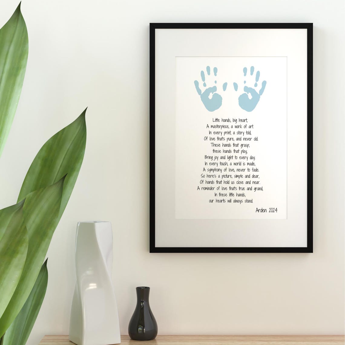 Personalized Handprint Craft Art, Printable Poem for Mom or ...