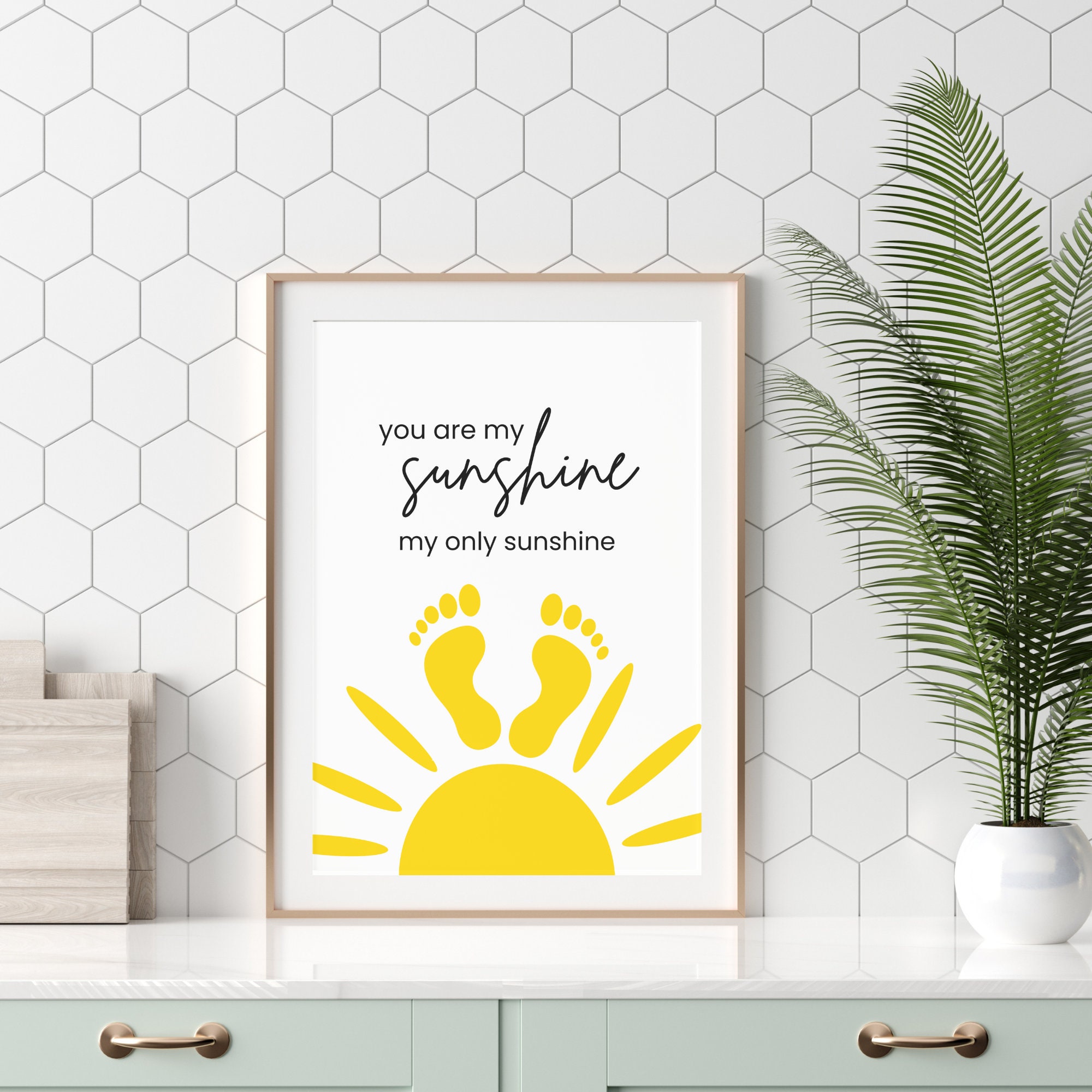 Mother's Day Handprint Printable Sunshine Fingerprint Keepsake Teacher ...