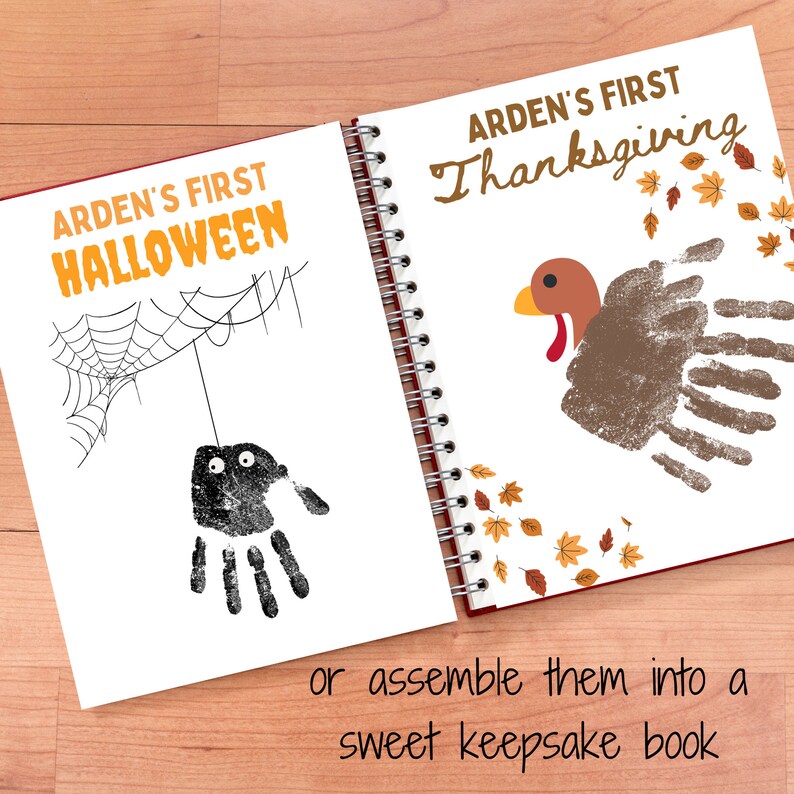 Handprint Memory Book Editable Handprint Art Keepsake Fathers Day ...