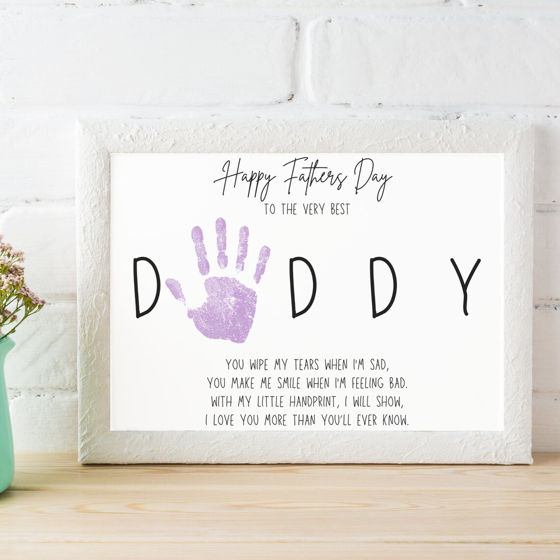 Fathers Day Handprint Craft Preschool Gift for Dad, Grandpa Daddy ...
