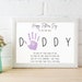 Fathers Day Handprint Craft Preschool Gift for Dad, Grandpa Daddy ...