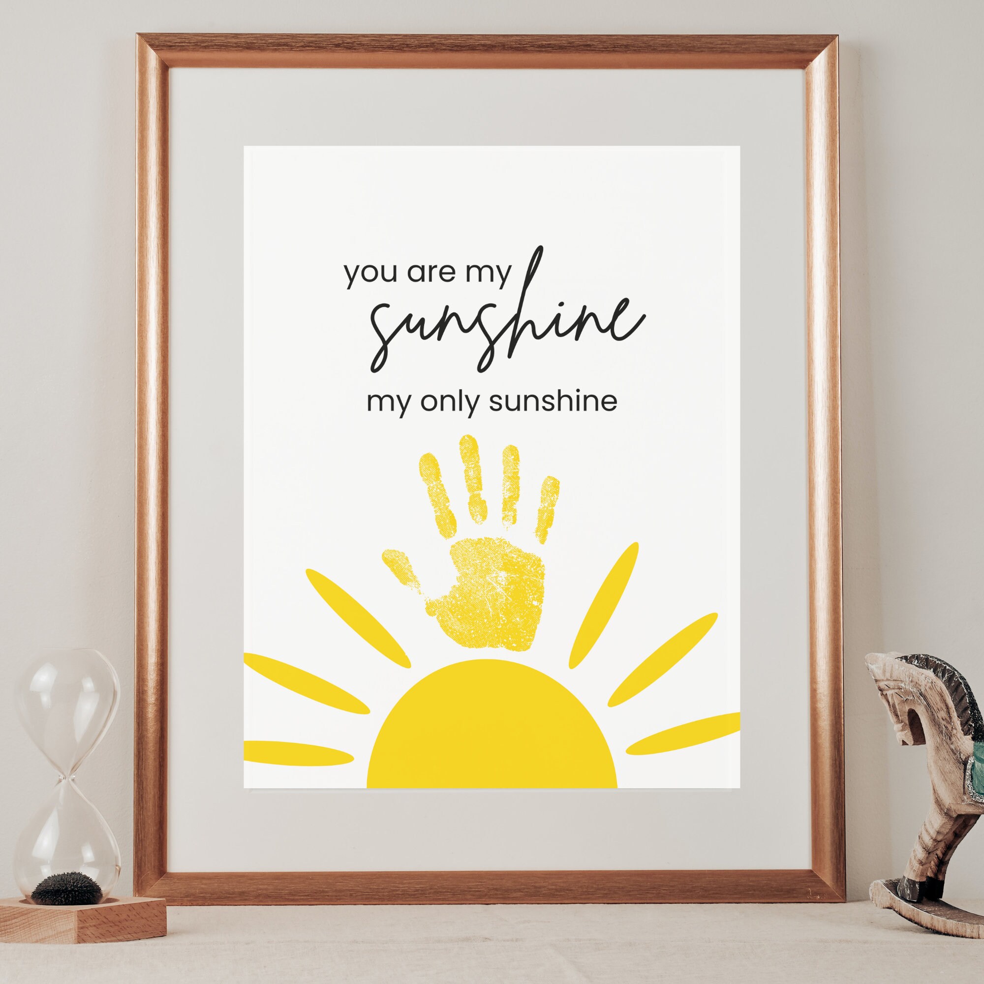 Mother's Day Handprint Printable Sunshine Fingerprint Keepsake Teacher ...