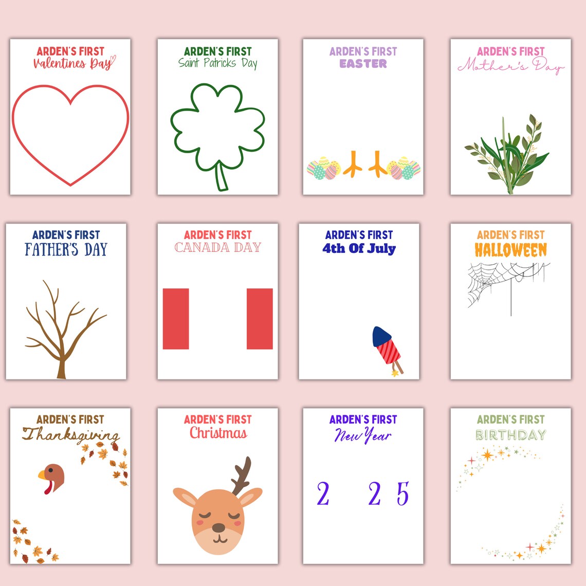 Handprint Memory Book Editable Handprint Art Keepsake Fathers Day ...