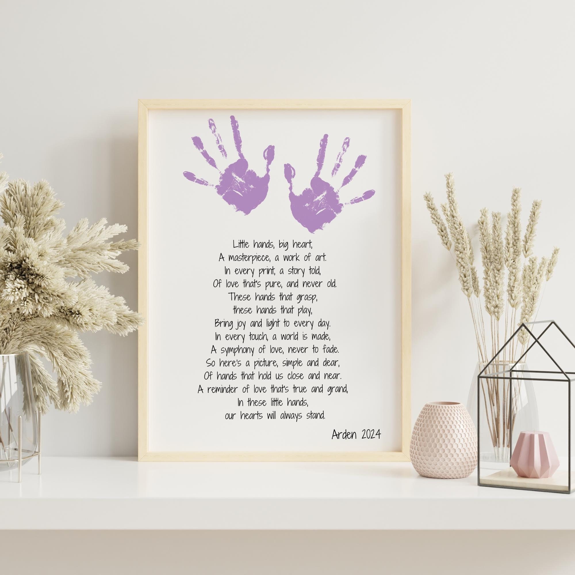 Personalized Handprint Craft Art, Printable Poem for Mom or ...