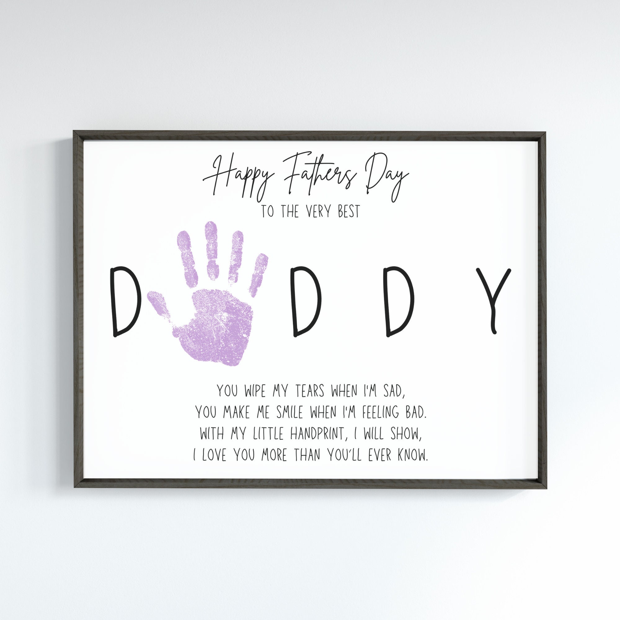 Fathers Day Handprint Craft Preschool Gift for Dad, Grandpa Daddy ...