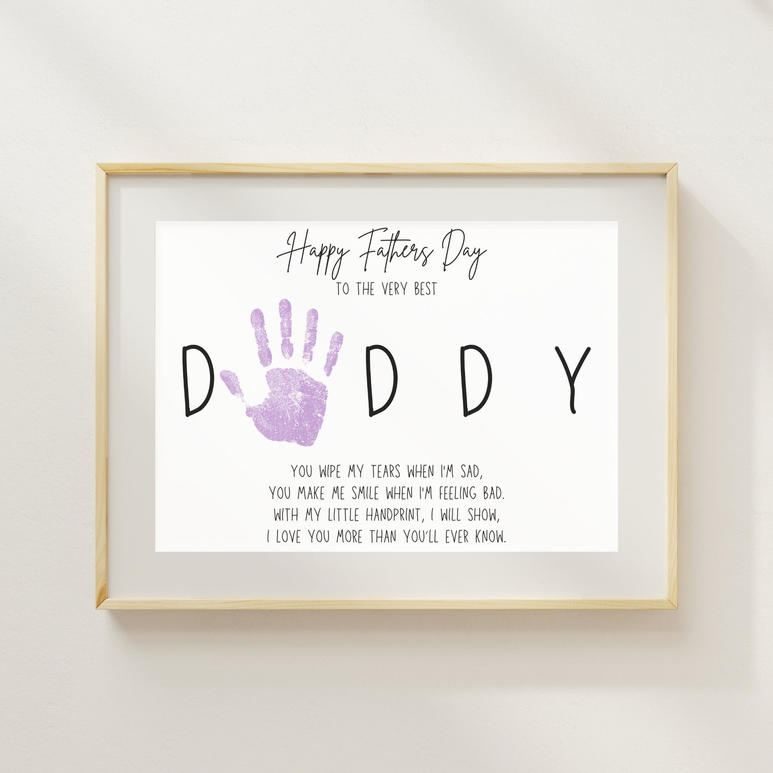 Fathers Day Handprint Craft Preschool Gift for Dad, Grandpa Daddy ...