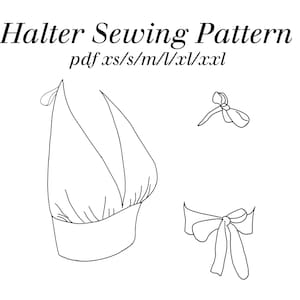Halter Top Digital Pdf Sewing Pattern - Etsy