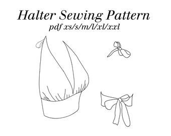Halter Top Sewing Pattern PDF/SIZE Large/print at Home - Etsy