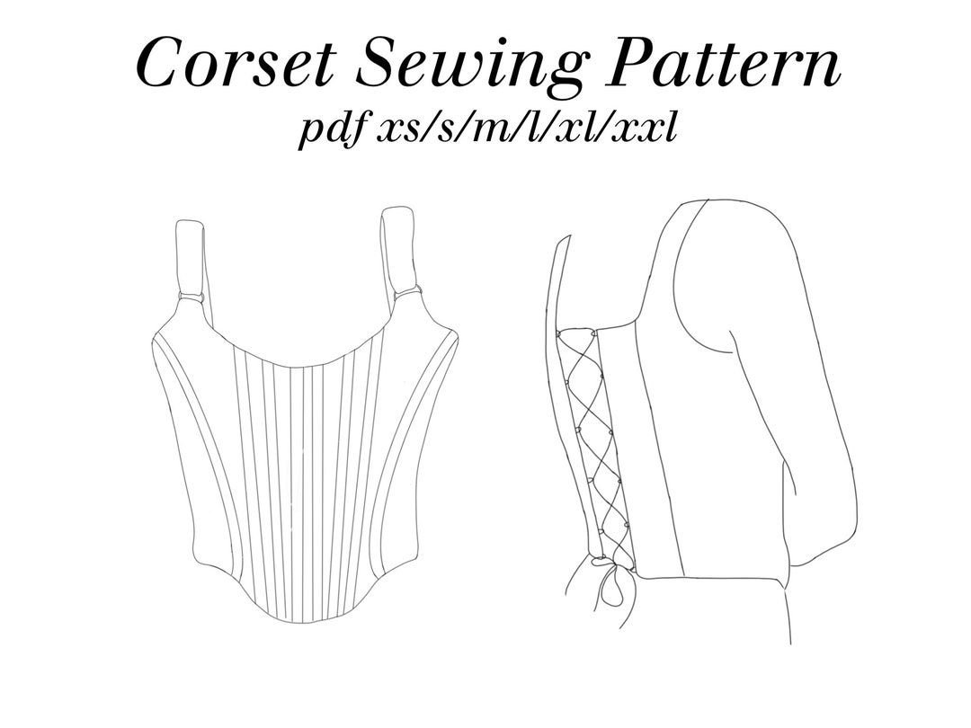 Corset Sewing Pattern PDF XS-XXL - Etsy