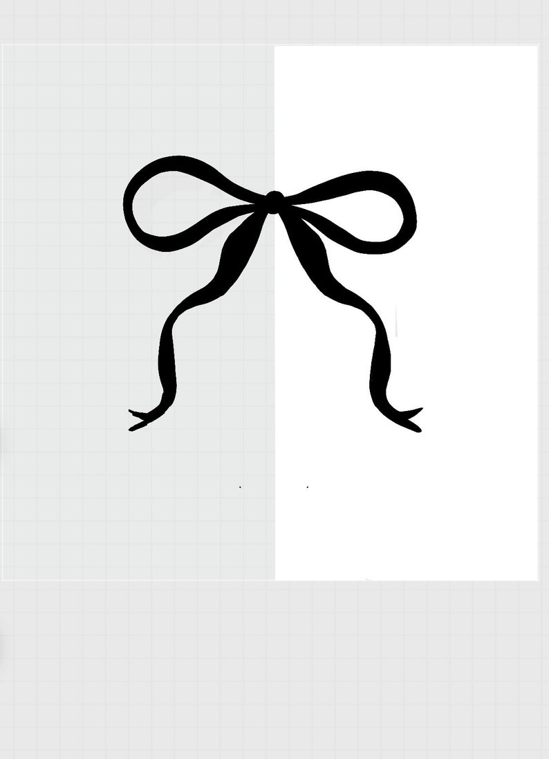 Hand Drawn Bow Clip Art PNG - Etsy