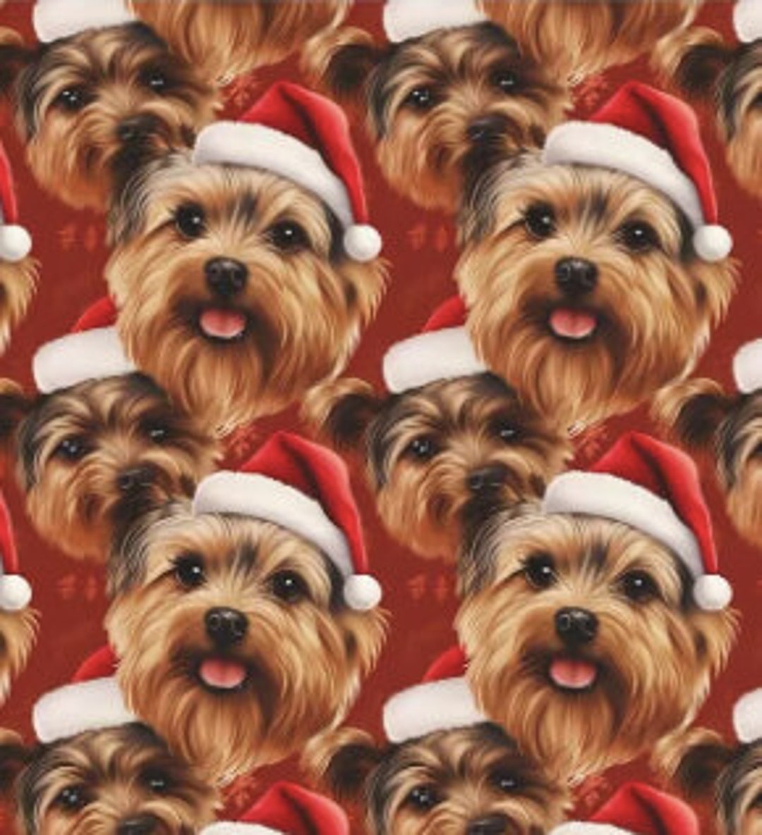 YORKSHIRE TERRIER CHRISTMAS Wrapping Paper Roll Yorkie Holiday Doggy ...