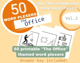 The Office Word Plexer rebus Puzzle Trivia Game Vol. 4 - Etsy
