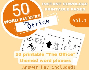 The Office Word Plexer rebus Puzzle Trivia Game Vol. 4 - Etsy