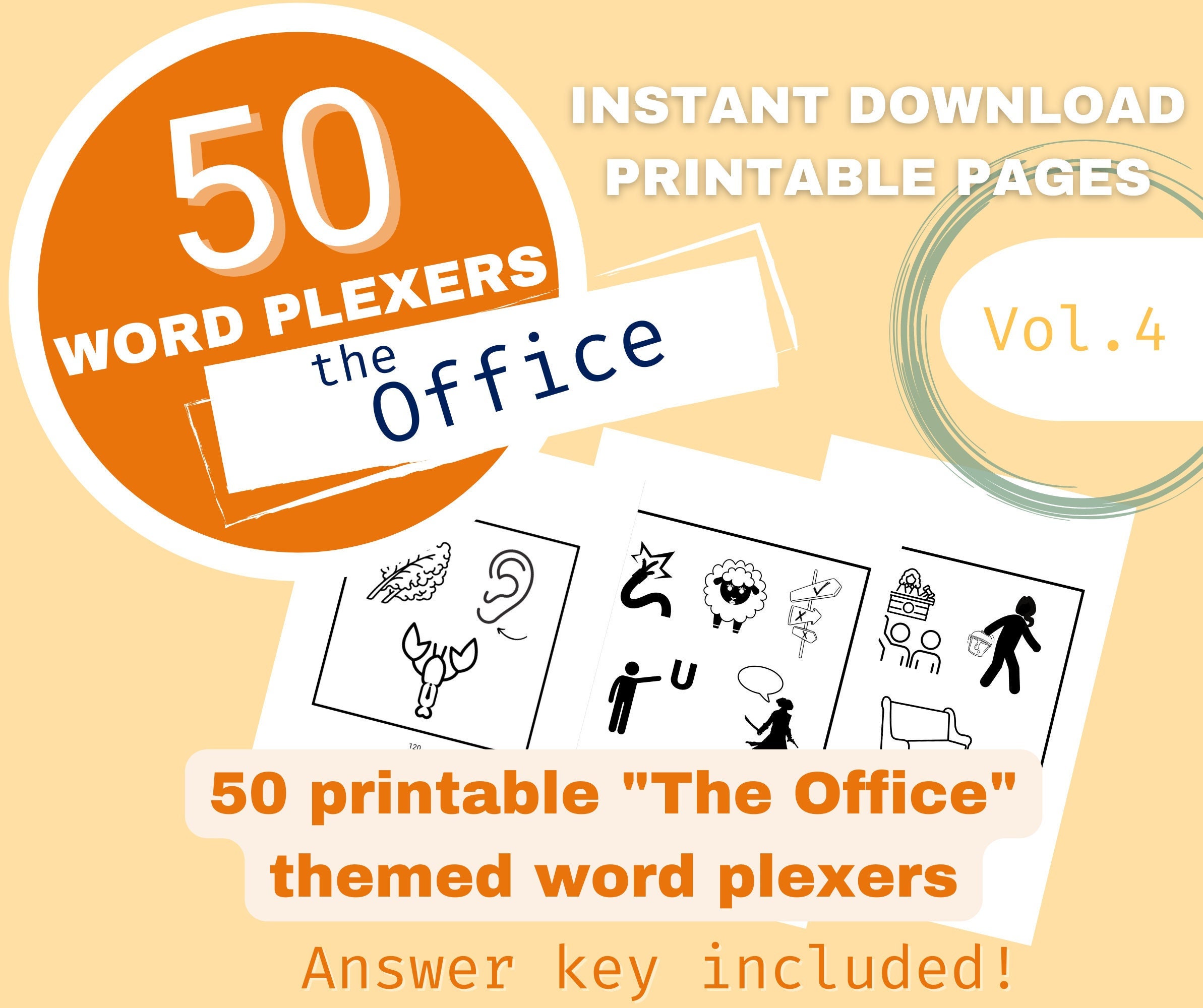The Office Word Plexer rebus Puzzle Trivia Game Vol. 4 - Etsy