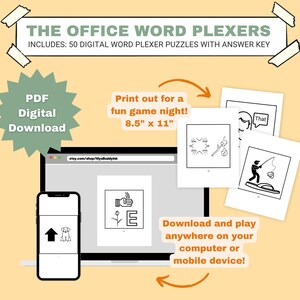 The Office Word Plexer rebus Puzzle Trivia Game Vol. 4 - Etsy