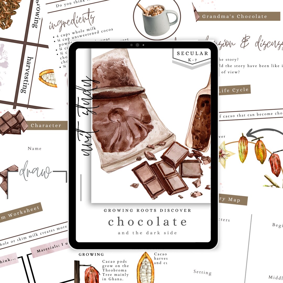 Chocolate Unit Study Printable PDF Download Nature Study Cocoa Kid ...