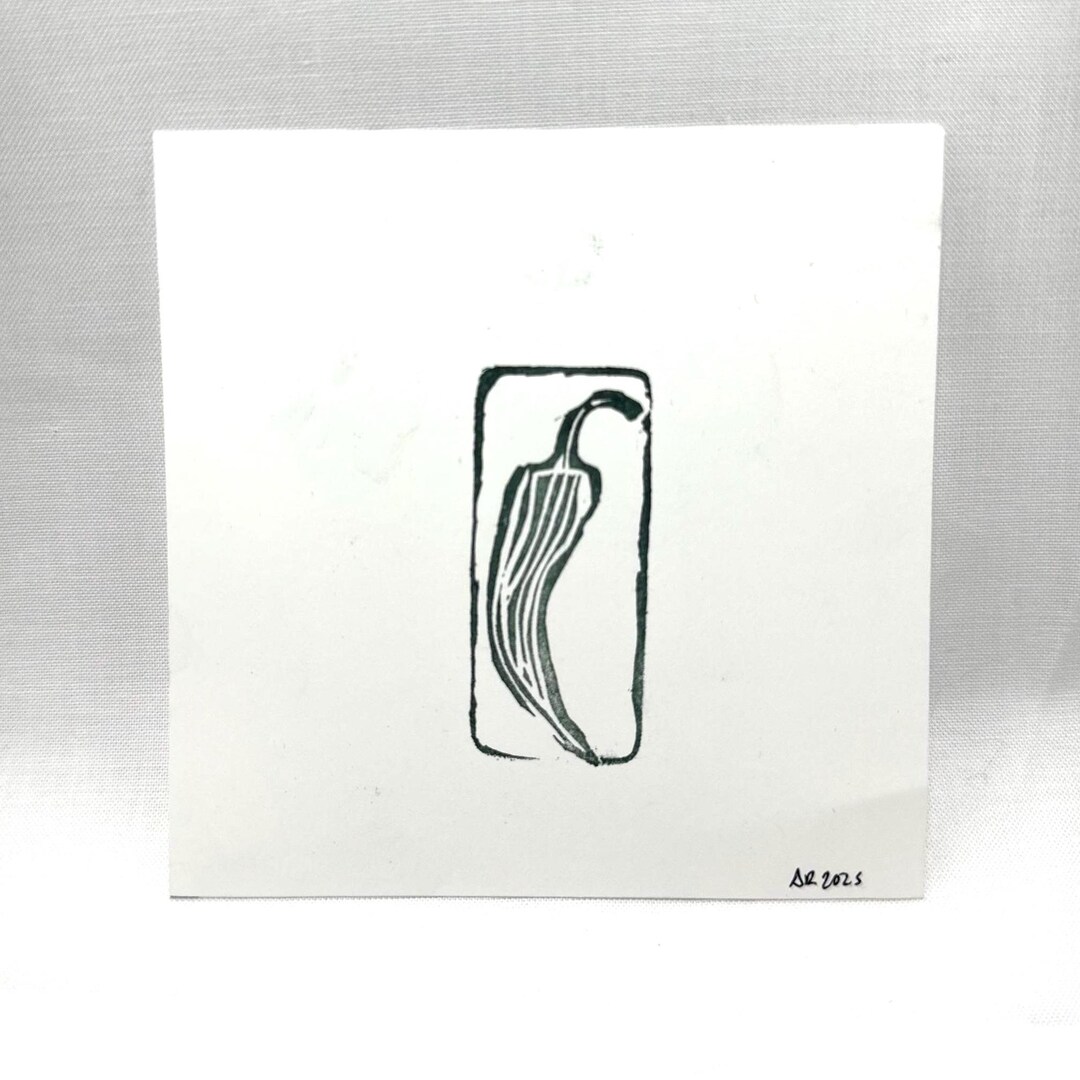 Mini Chili Pepper Stamp Print - Etsy