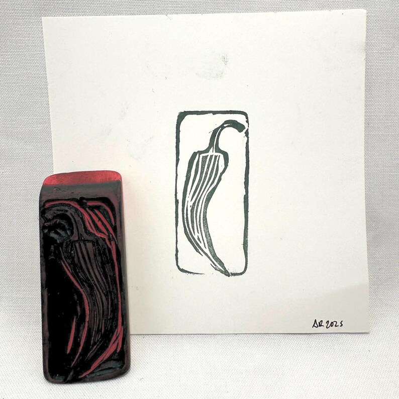 Mini Chili Pepper Stamp Print - Etsy