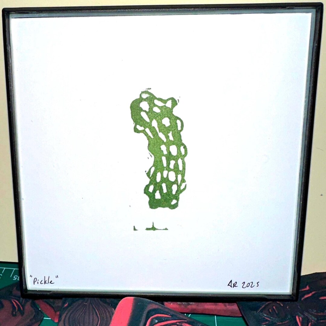 Framed Mini Pickle Stamp Print - Etsy