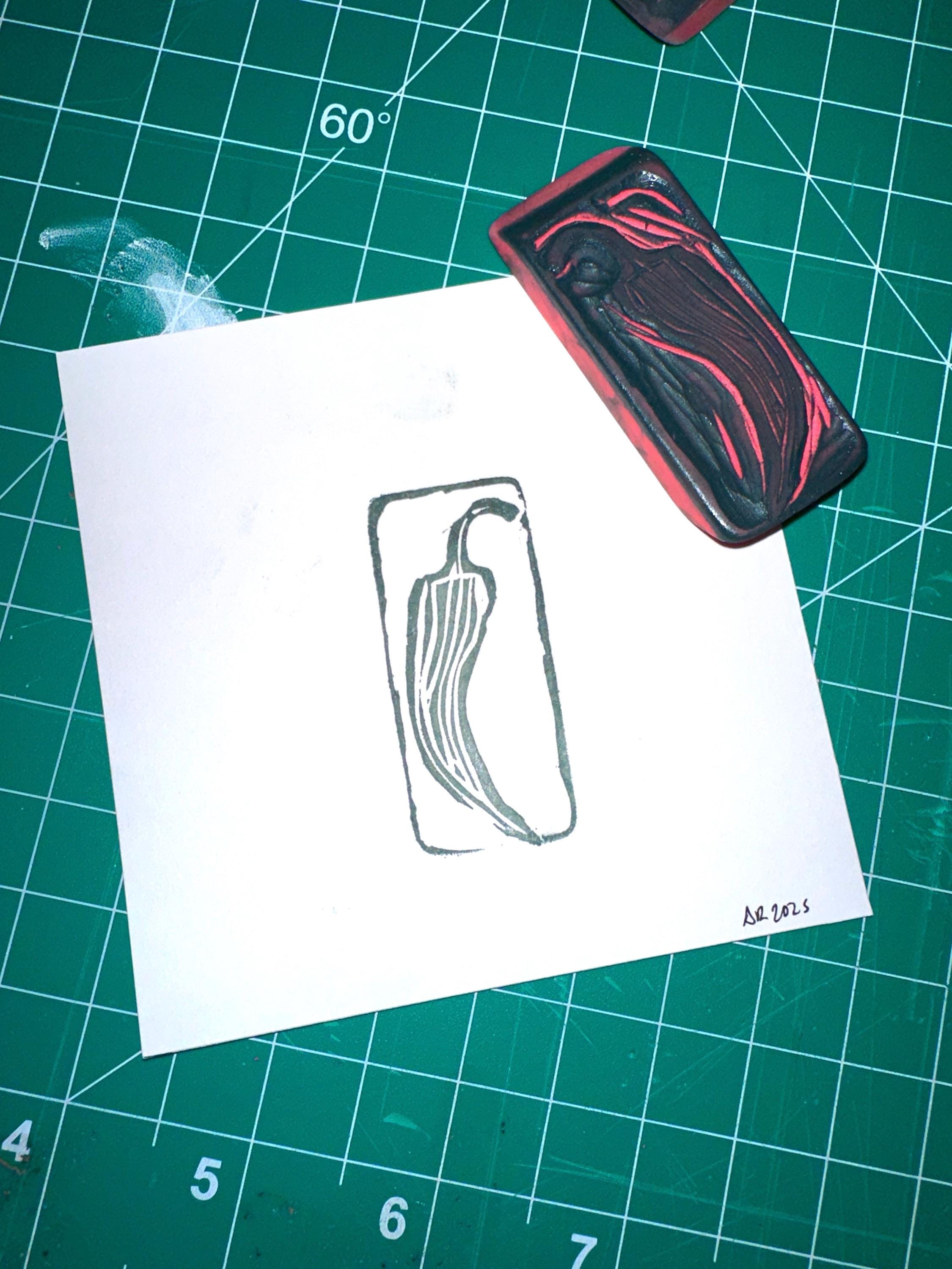 Mini Chili Pepper Stamp Print - Etsy
