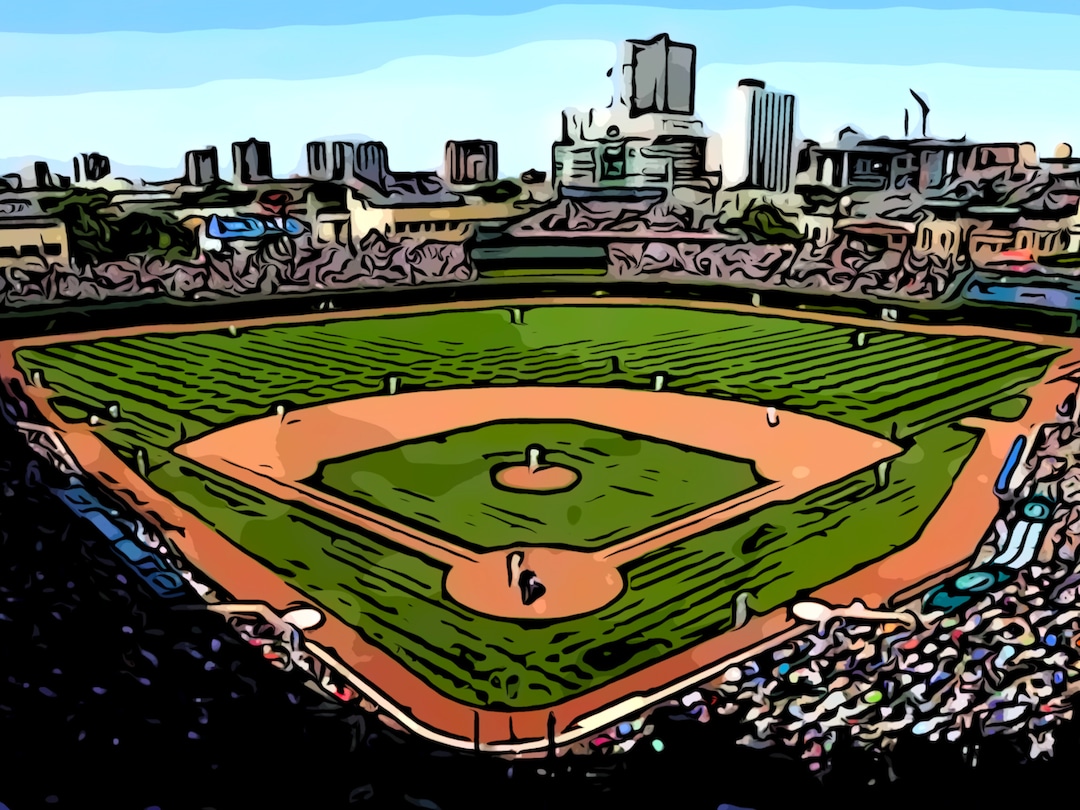 Chicago Cubs Wrigley Field Poster - Etsy