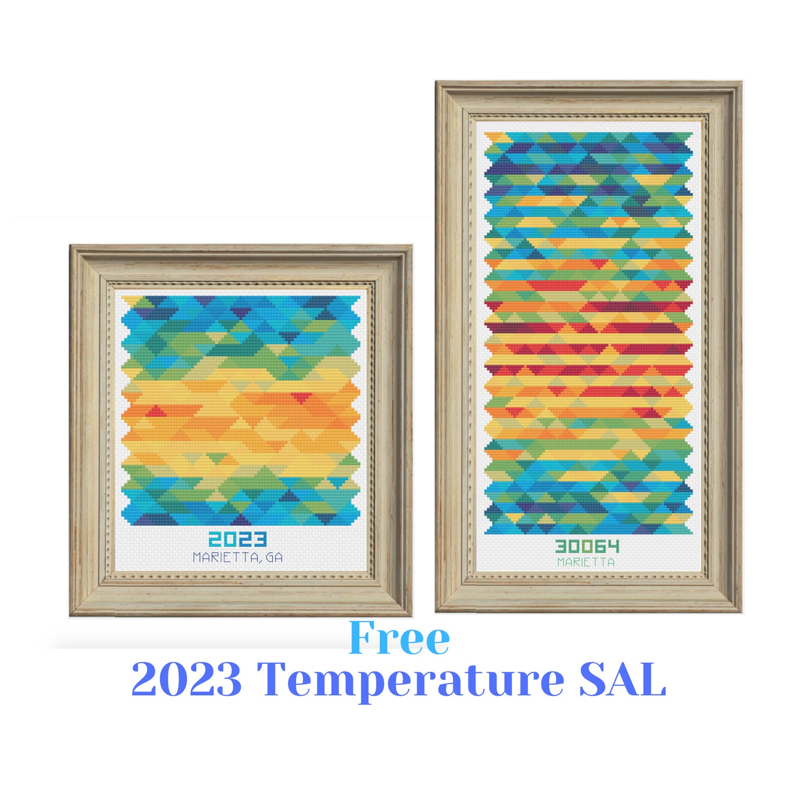 PATTERNS 2023 Temperature Cross Stitch Stitch-along - Etsy