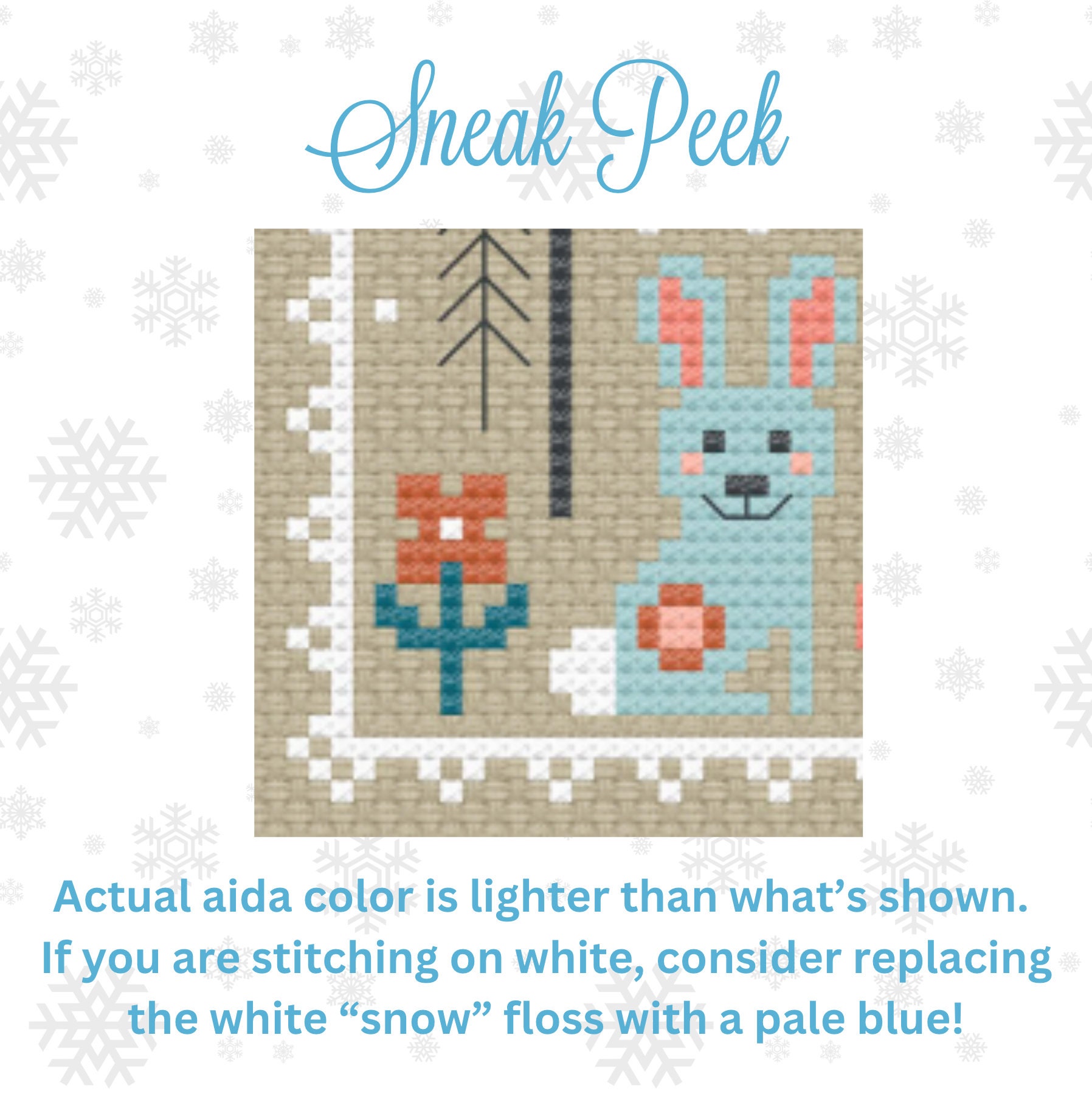 FABRIC & FLOSS 2023 Winter Stitch-along, Cross Stitch SAL, Free Stitch ...