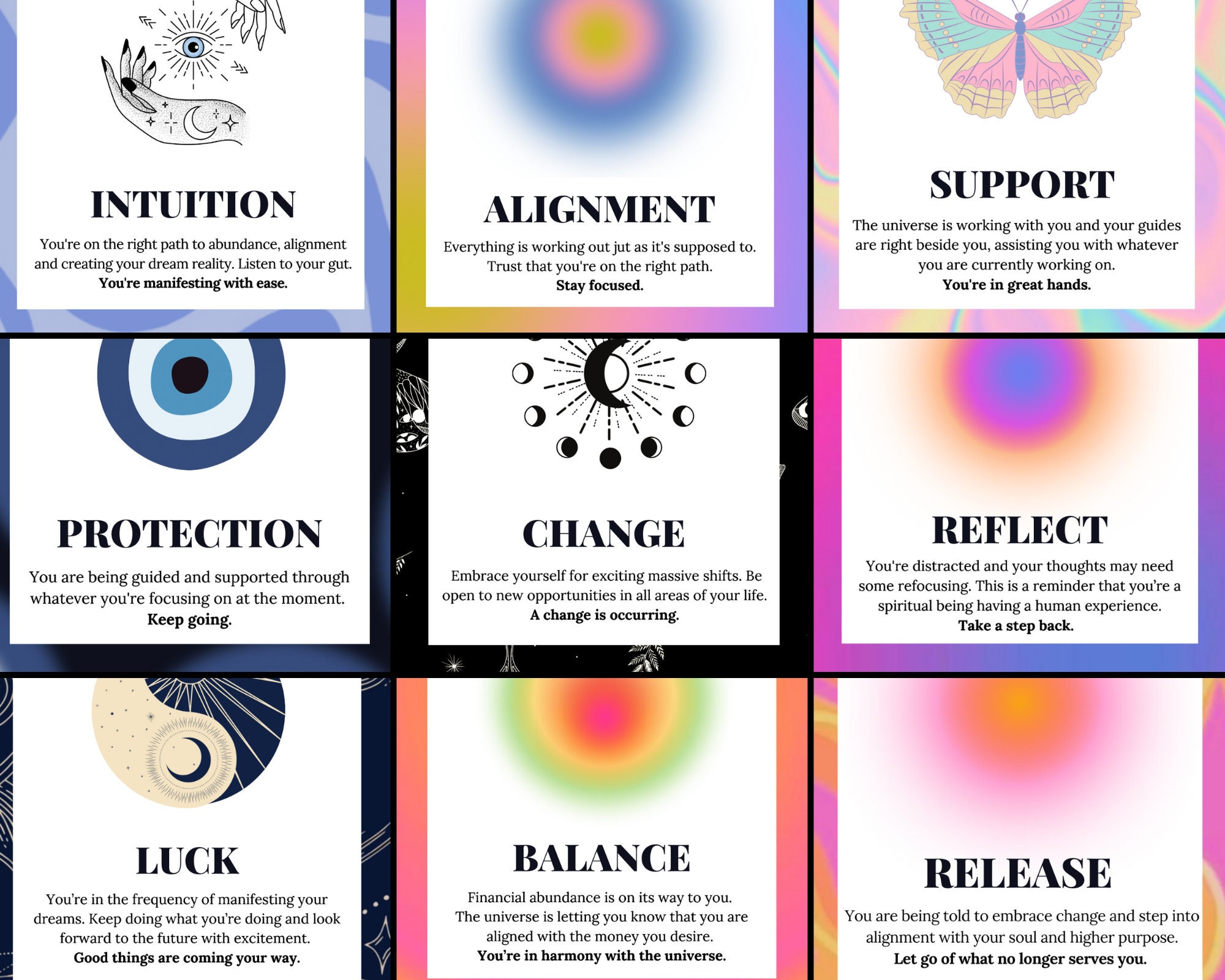 IPhone Wallpaper Aesthetic Angel Numbers Aura Wallpaper Set - Etsy