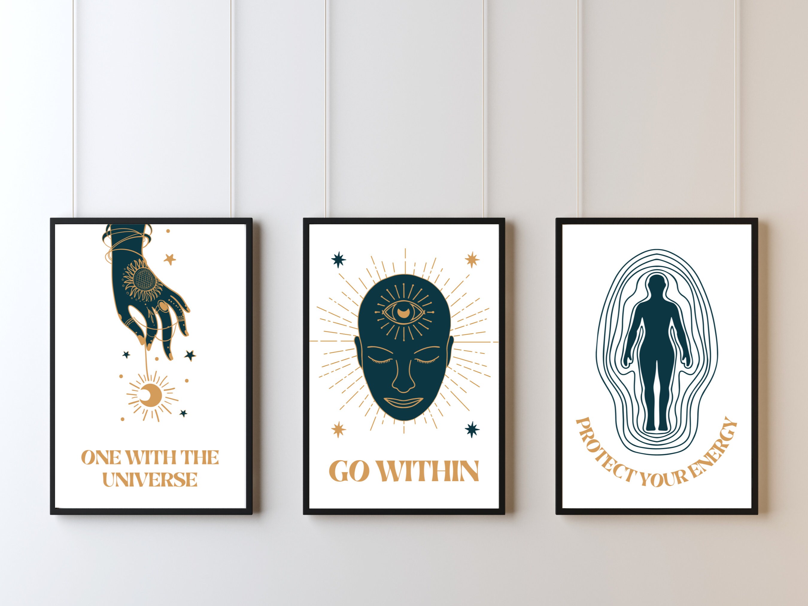Trendy Spiritual Aesthetic Wall Art Posters Set of 3, Spiritual ...
