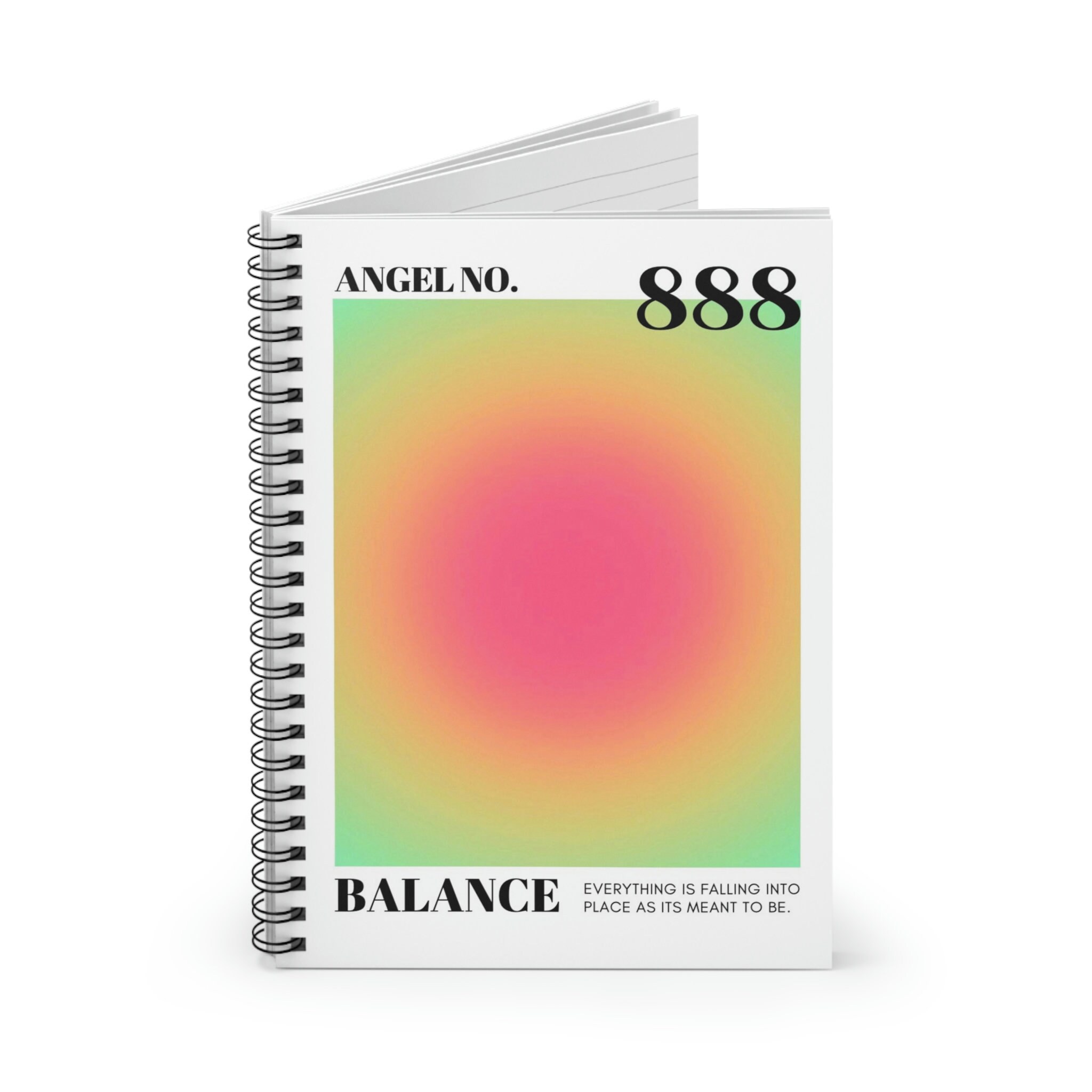 Trendy Aesthetic Angel Numbers Aura Spiritual 888 Spiral Notebook ...