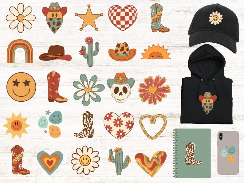 Retro SVG, Western SVG, Groovy SVG, Cowboy Svg Cowgirl Png, Country Svg ...