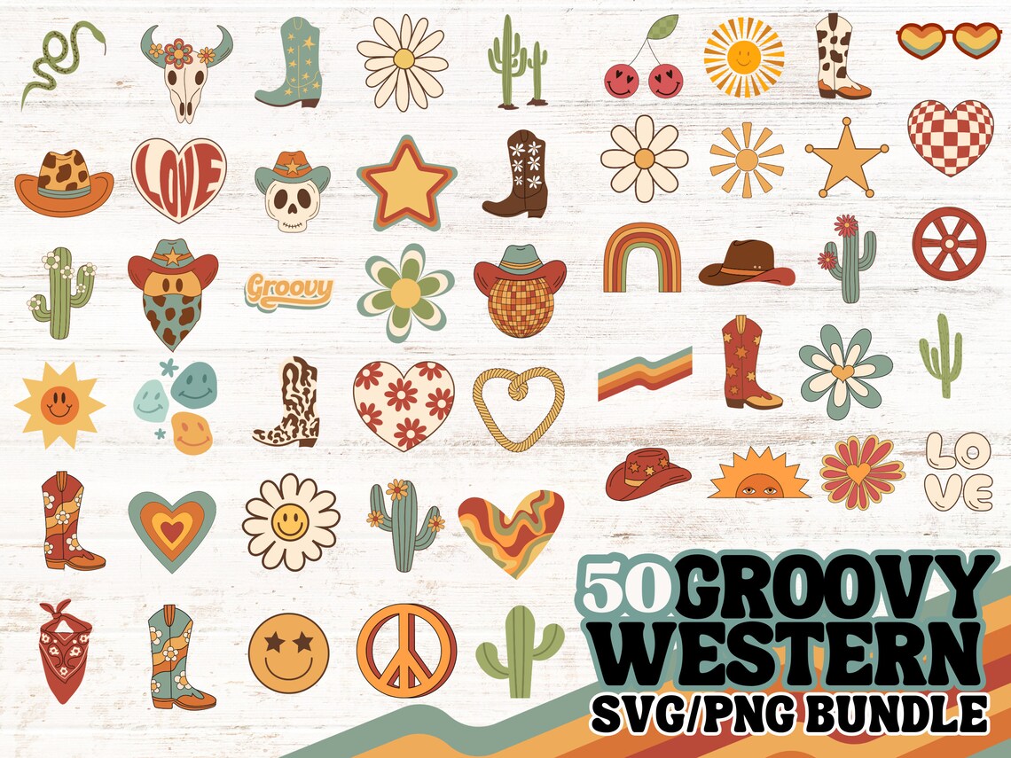 Retro SVG, Western SVG, Groovy SVG, Cowboy Svg Cowgirl Png, Country Svg ...