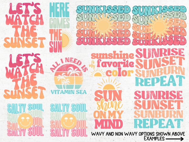 Retro Svg Bundle, Groovy Svg, Summer Svg, Trendy Svg, Beach Png, Summer ...
