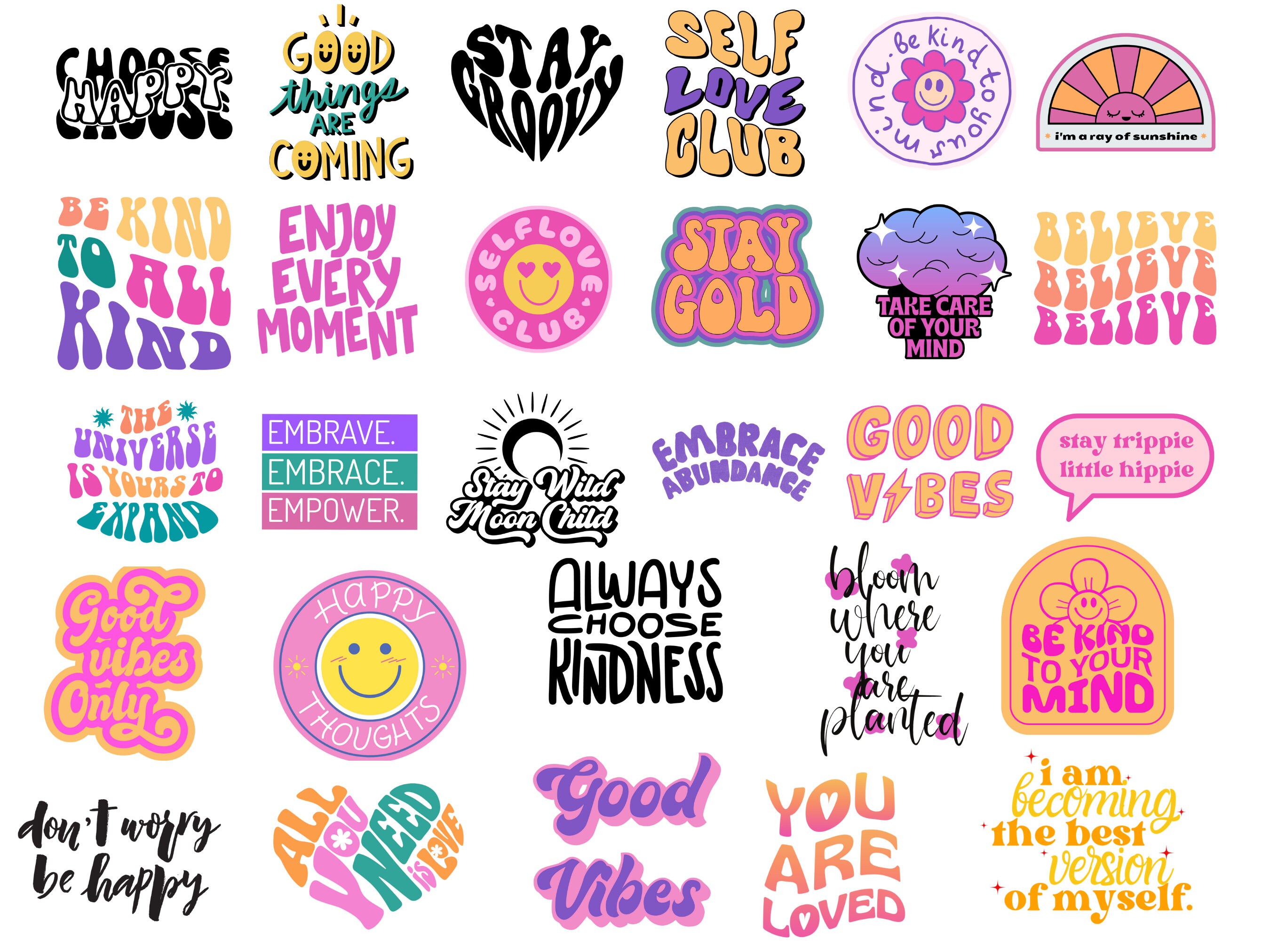 Retro SVG Bundle SVG Sayings Mental Health Svg Groovy SVG - Etsy