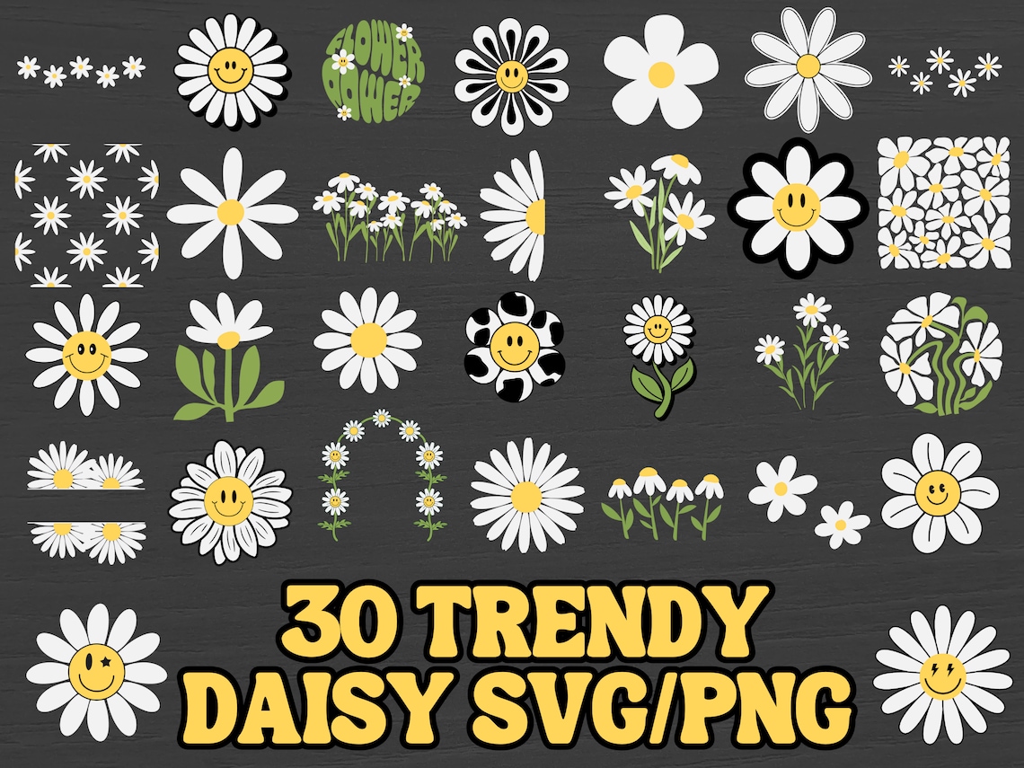 Retro SVG, Daisy SVG, Groovy PNG, Happy Face Svg, Flower Svg, Trendy ...