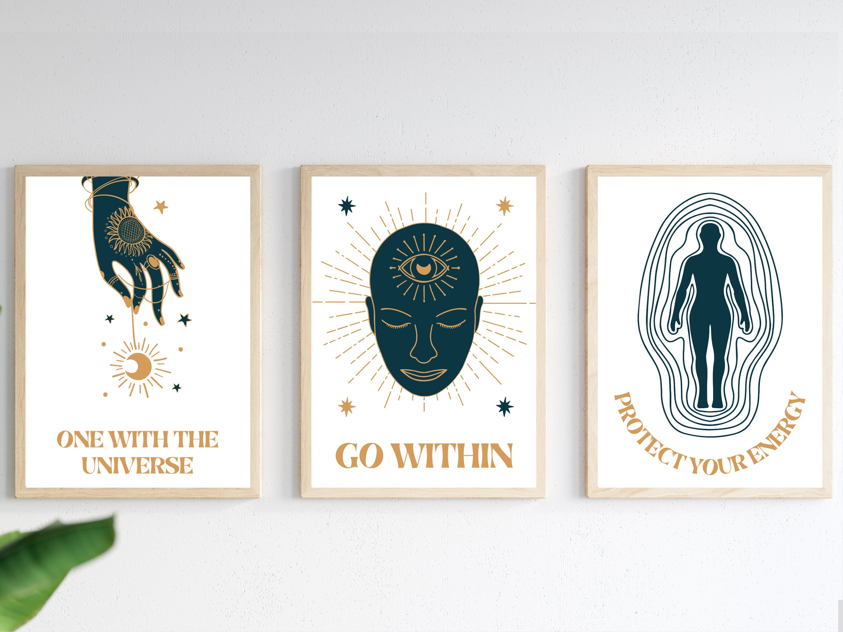 Trendy Spiritual Aesthetic Wall Art Posters Set of 3, Spiritual ...