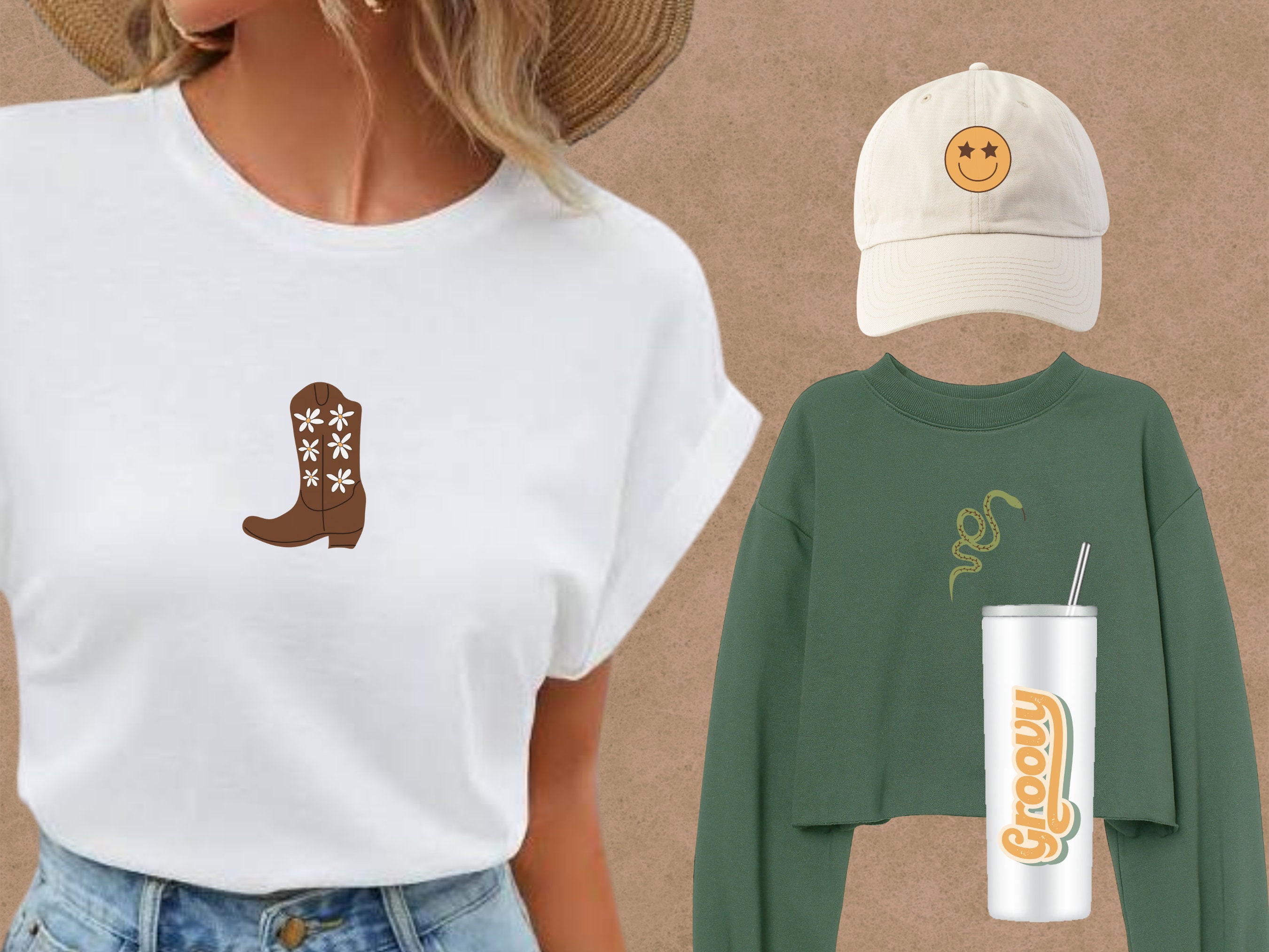 Retro SVG, Western SVG, Groovy SVG, Cowboy Svg Cowgirl Png, Country Svg ...
