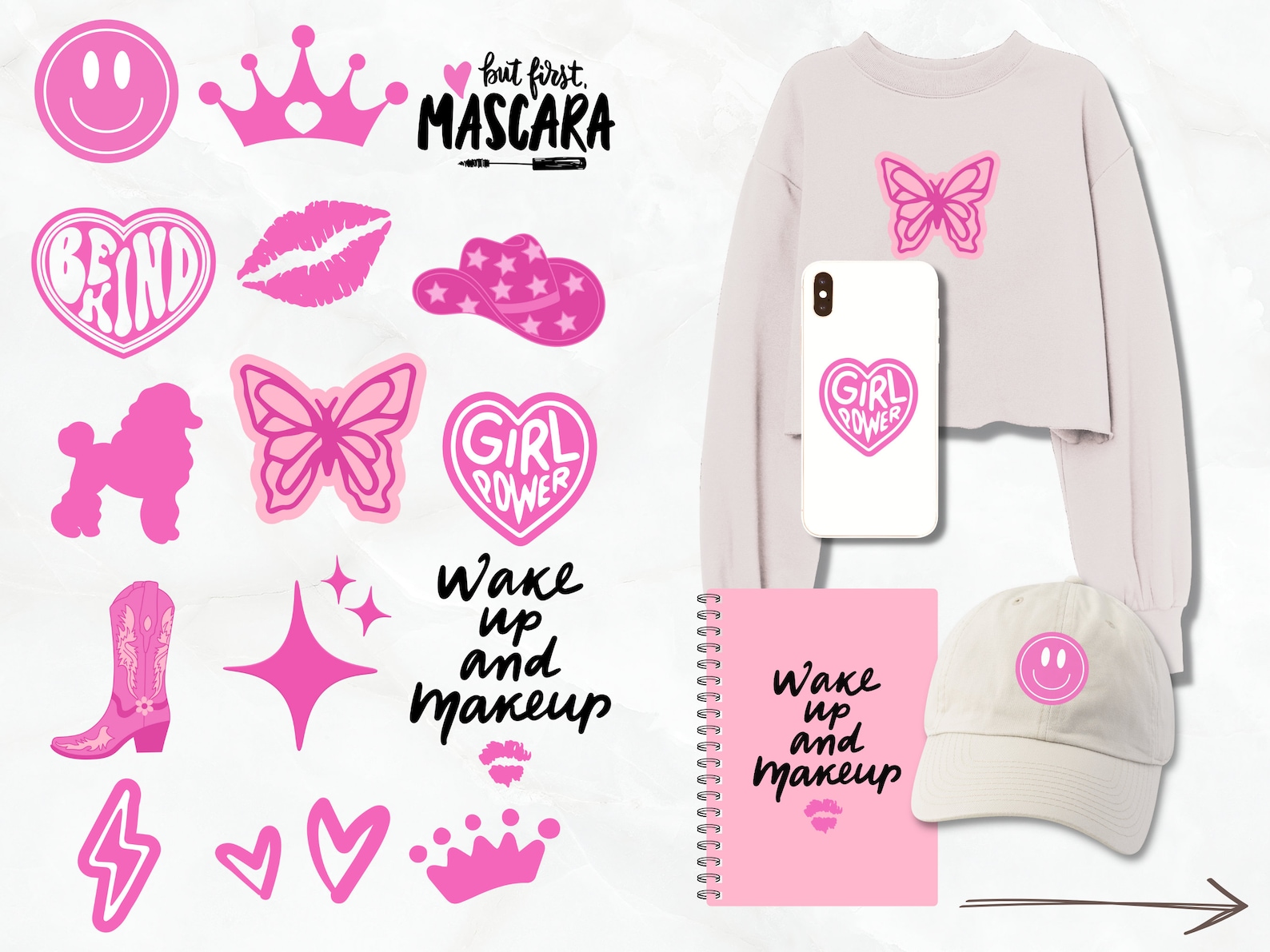 Retro SVG, Groovy SVG, Pink Png, Barb Svg, Girly Svg, Trendy Clipart ...