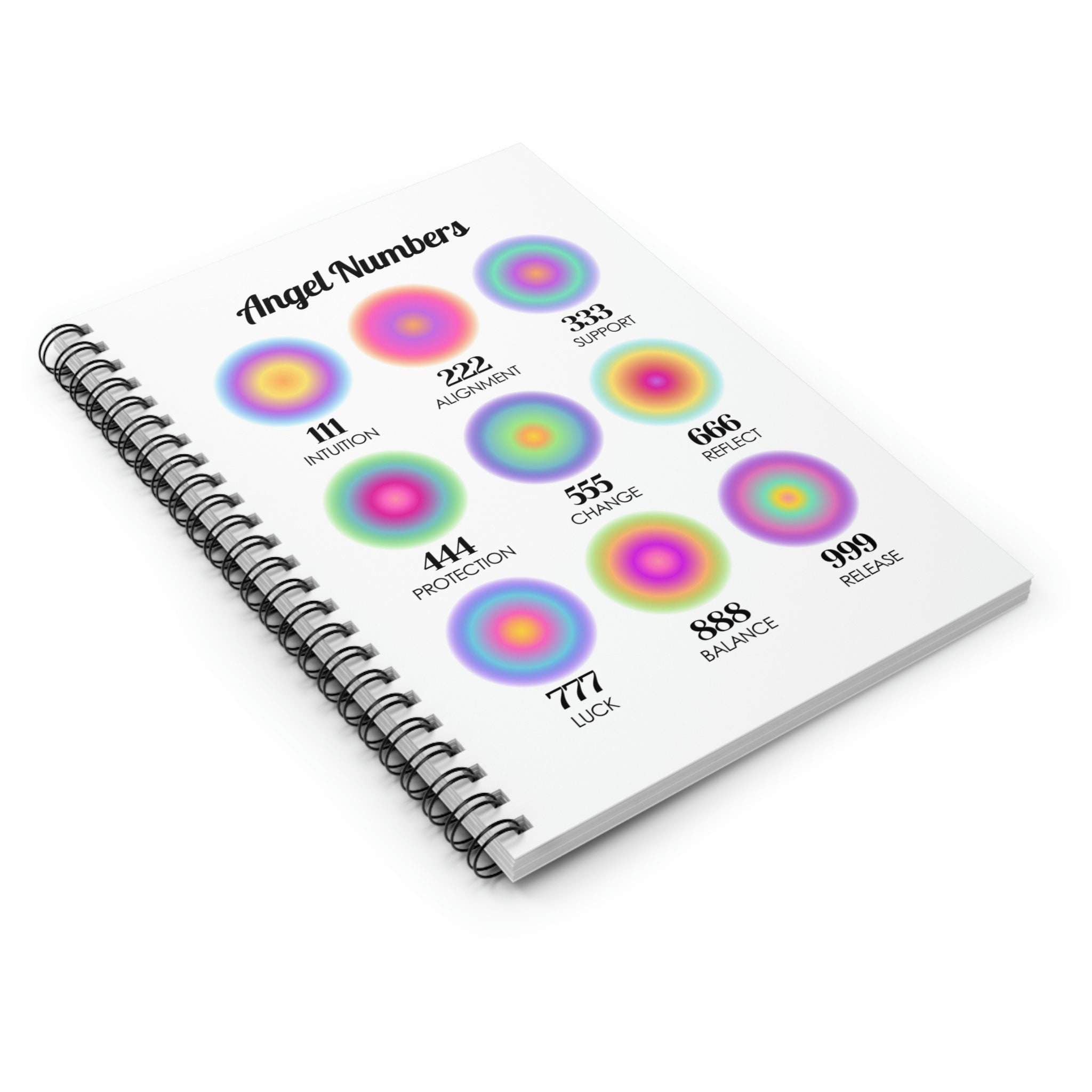 Angel Number Spiral Notebook, Aesthetic Notebook Journal, Trendy Aura ...