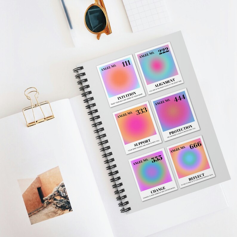 Trendy Aesthetic Angel Numbers Aura Gradient Spiritual Spiral - Etsy