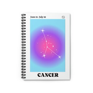 Aesthetic Astrology Zodiac Spiral Notebook, Aura Taurus Notebook ...