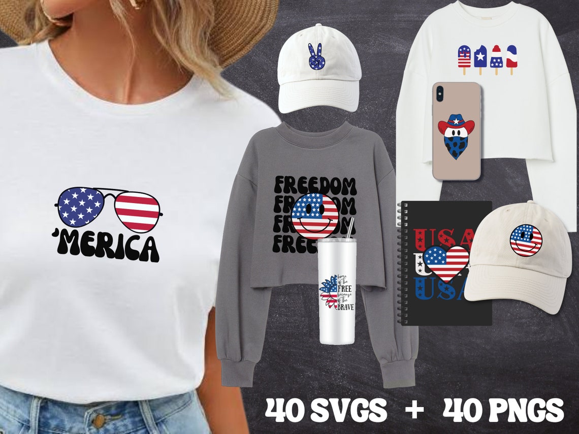 Retro SVG 4th of July PNG Fourth of July SVG Independence - Etsy