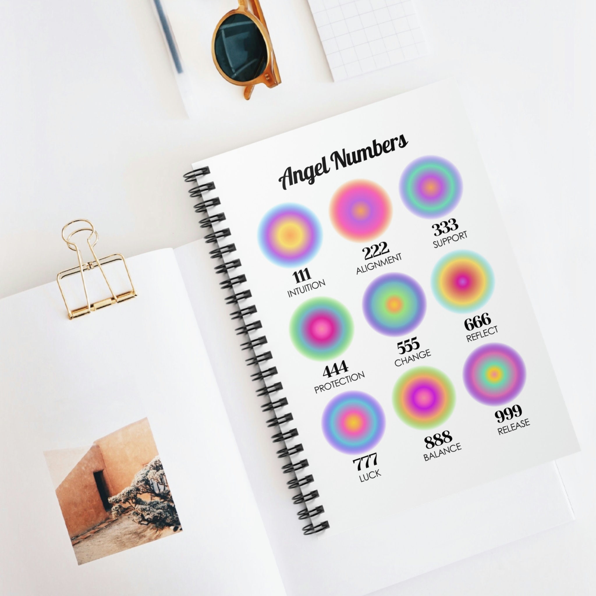 Angel Number Spiral Notebook Aesthetic Notebook Journal - Etsy