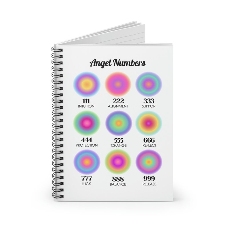 Angel Number Spiral Notebook Aesthetic Notebook Journal - Etsy