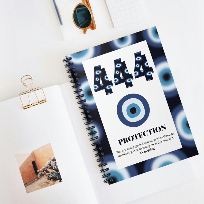 Angel Number Spiral Notebook, Aesthetic Notebook Journal, Evil Eye ...