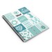 Blue Trendy Aesthetic Boho Collage Spiral Notebook Journal - Ruled Line ...