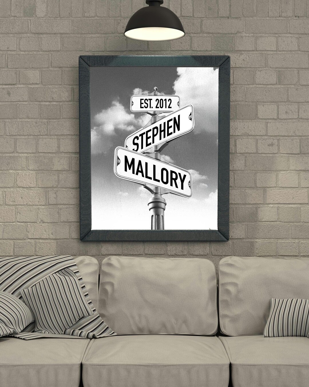Personalized Street Sign Names & Date Print: Couple's Gift (digital ...
