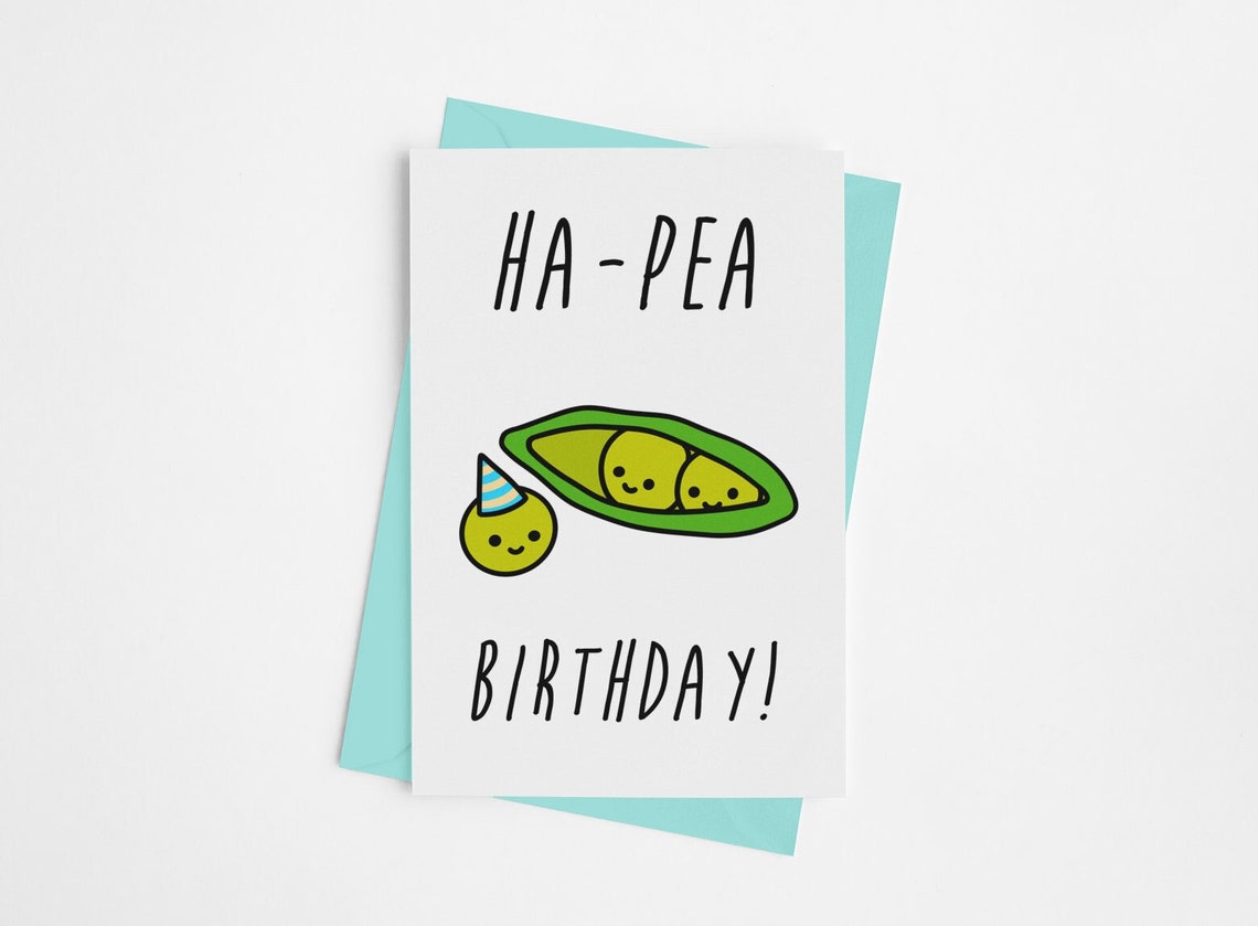 PRINTABLE Ha-pea Birthday Happy Birthday Digital Birthday Card Peas in ...