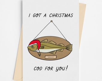 Cod Christmas Card - Etsy